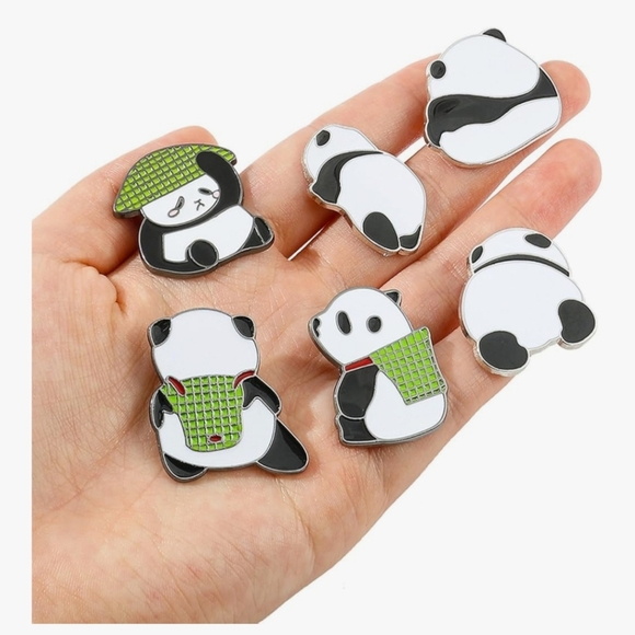 Accessories | Cute Panda Enamel Pins Set | Poshmark